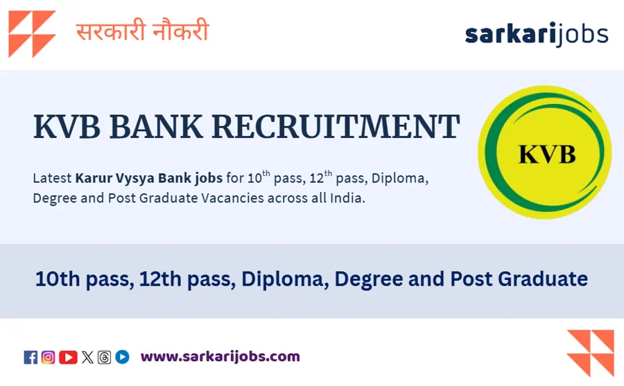 Karur Vysya Bank Recruitment 2025 for 1000+ Officers, Managers, BDOs ...